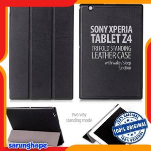 Jual Sony Xperia Tablet Z4 - ORIGINAL Tri Fold Standing Leather Case ...