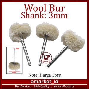 Jual Wool Bur Polishing 3mm / Dental Wheel Low Speed / Bor Wol Poles ...