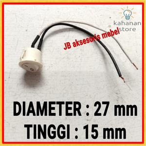Jual Saklar Bulat Putih + Kabel / Switch On Off Pintu Lemari Warna ...