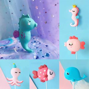 Jual New Topper Dekorasi Kue Ulang Tahun Anak Tema Dunia Laut Whale ...