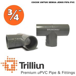 Jual Tee 3/4" Inchi Trilliun - T Cabang Tiga Sambungan Paralon Pipa Pvc - Kab. Sidoarjo ...