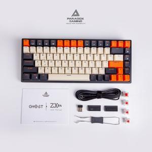 Promo PARADOX GAMING KEYBOARD GHOST ZX-84 BLACK CASE/ CARBON/ BT 5/RGB ...