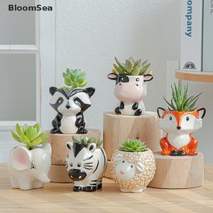 Jual Pot Bunga Bahan Keramik Bentuk Kartun Hewan Zebra Domba Sapi Gaya ...