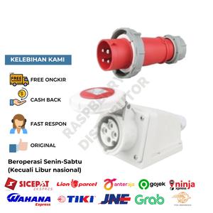 Jual INDUSTRIAL WALL SOCKET IP67 4P 4PIN 4POLE 32A SET - Jakarta Barat ...