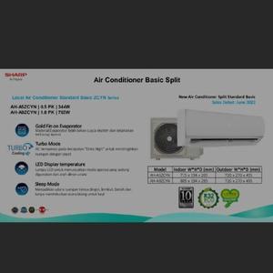 Jual AC SHARP AH-A 5UCY +PASANG+INSTALASI PIPA BRACKET 1/2 PK LOW WATT R32 - Kota Surakarta ...