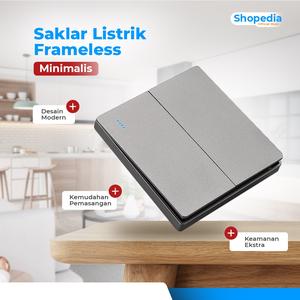 Jual Saklar Listrik Frameless Saklar 2 Arah Warna Abu Desain Minimalis ...