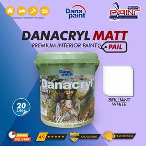 Jual Cat Tembok Dana Paint DANACRYL MATT Interior BRILLIANT WHITE 20L ...