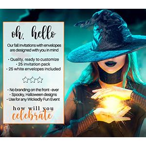 Jual Bewitched Halloween Party Invitations and Envelopes (25 Pack ...