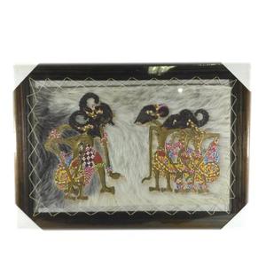 Jual LUKISAN WAYANG KULIT PANDAWA LIMA JUMBO 70x50 cm YUDISTIRA BIMA ...