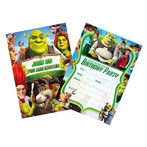 Jual 16 Pack Shrek Birthday Invitation Cards for Shrek Party ...