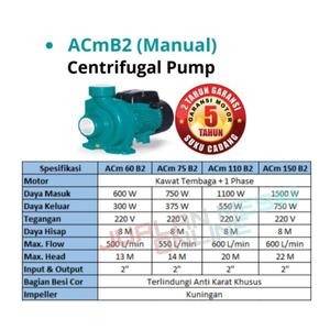 Jual Pompa Air Dorong / Centrifugal 2 Inch 22 M 1 Phase Leo ACm 150 B2 Best - Kota Surabaya ...
