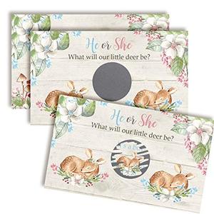 Jual Its A BOY! Adorable Little Deer Themed Gender Reveal Scratch ...