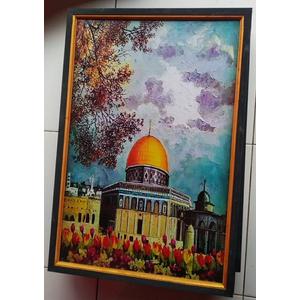 Jual lukisan cetak masjid al Aqsha Palestina plus Bingkai - Kota ...