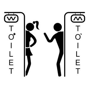 Jual Stiker Toilet Pria Wanita Toilet Man Woman Wajib Baca Deskripsi ...