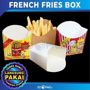 Jual Box Kotak Dus Kentang Goreng - French Fries - M - 7.5x3x12 cm ...