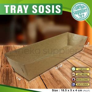 Jual Paper Tray Sosis Bakar - KRAFT COKLAT | (18,5x5x4cm) - Jakarta ...