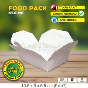 Jual FOOD Pack/Box Pail Dus Kemasan Makanan Food Grade Ukuran 650 ml ...