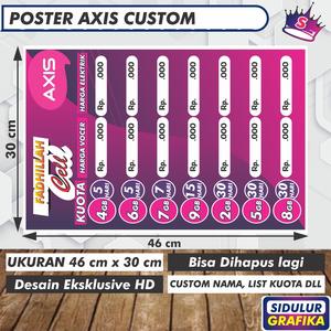 Jual Cetak poster A3 informasi poster axis custom - kertas laminasi ...