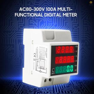 Jual Ac80-300V 100a Din Rail Multimeter Listrik Power Meter Kwh Meter ...