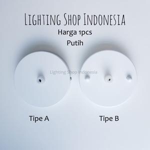 Jual kop (dop) base plafon untuk lampu gantung 1 lampu warna putih ...