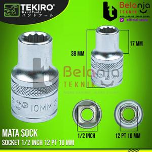 Jual Tekiro Mata Kunci Shock 1/2" Inch 10 mm 12 PT Mata Kunci Sok Sock 10mm - Kota Bogor ...