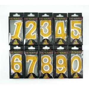 Jual LILIN ANGKA GLITTER EMAS Ulang Tahun Gold Birthday Candle Gliter ...