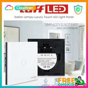 Jual Saklar Lampu Luxury Touch Screen Layar Sentuh LED Light 1/2/3 ...