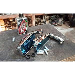 Jual spion kotak model Daytona tanduk posh kaca biru krom & hitam ...