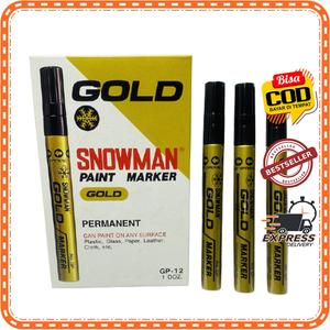Jual SPIDOL SNOWMAN MARKER GOLD SPIDOL SNOWMAN WARNA PAINT MARKER BESAR ...