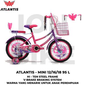 Jual Sepeda Mini 12 16 18 Atlantis 95 Anak Cewek Kids Bike Keranjang ...