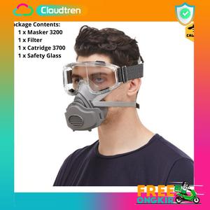 Jual Masker Gas / Masker Lab / Cat Amonia Acid Full face Respirator ...