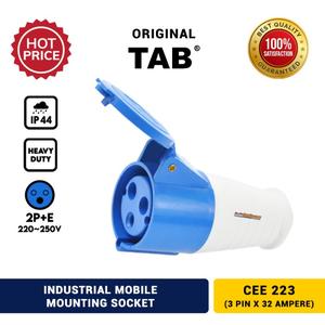 Jual Stop Kontak Genset 3 Pin 32A CEE 223 TAB Industrial Mobile Socket 32 A - Jakarta Pusat ...