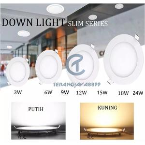Jual Lampu Downlight LED Panel 3/6/9/12/15/18/24W PTH/KNG Tipis Bulat ...