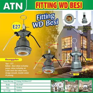 Jual FITING / FITTING KERAMIK BESI KAP WD E27/E40 FITTING GANTUNG BAGUS - FIT WD E27 BESI ...