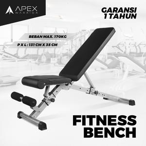 Jual Apex Warrior Adjustable Sit Up Incline Decline Gym Fitness Bench ...