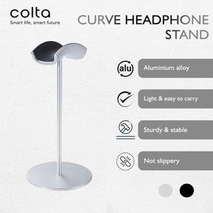 Jual Colta Curve Headphone Stand Holder Aluminium Gantungan Headset Kulit - Silver - Kota ...