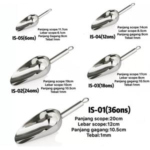 Jual Ice Scoop Sekop Es Tepung Shovel Flour Sugar Stainless No.1-5 ...