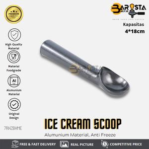 Jual Sendok Ice Cream Scoop Hitam Stainless Alumunium Sendok Es krim ...