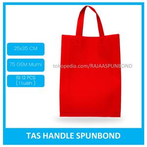 Jual Goody Bag Spunbond Handle 25X35 / Lusinan / Warna MERAH - Jakarta ...