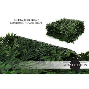 Promo Artificial Marijuana Pot Leaf Hedge - Fake Weed Plant(12 Pack ...