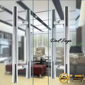 Jual handle kaca baut tembus ukuran 100cm tarikan pintu minimalis 120cm ...