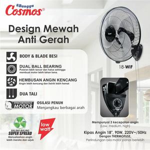 Jual Cosmos Electric Fan 18 WIF - Wall Fan - Kota Bandar Lampung - REI ...