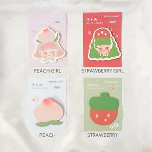 Jual Strawberry And Peach Sticky Notes 30 Lembar Note Catatan Tempel ...
