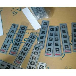 Jual Sign Label Geser, Tarik, Dorong ,Sign Board Akrilik, Acrylic ...