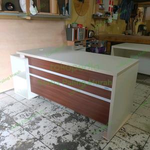 Jual MJ | | meja direksi L minimalis, Bank, perpustakaan, perkantora ...