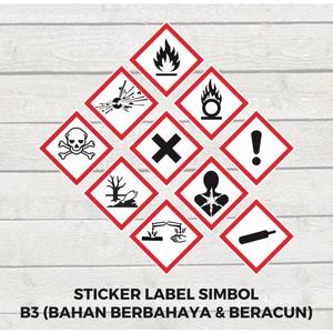 Jual Sticker Label Simbol B3 - Korosif, XL (30X30 CM) - Kab. Sumedang ...