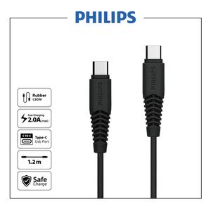 Promo Philips DLC5531C Black USB-C to USB-C Cable Sync & Charge / DLC ...