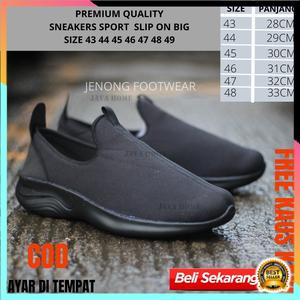 Jual [ Big Size 45 46 47 48 49 50 ] Sepatu Pria Ukuran Besar Jumbo Lebar Se - nk slop full hi ...