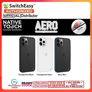 Promo Case iPhone 12 Pro Max 12 Pro Mini Switcheasy AERO Silicone Protective - Transp Black, 12 ...