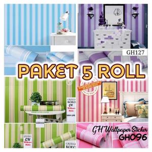 Jual PAKET 5 ROLL - Walpaper Sticker Dinding Kamar Tidur Promo Murah ...